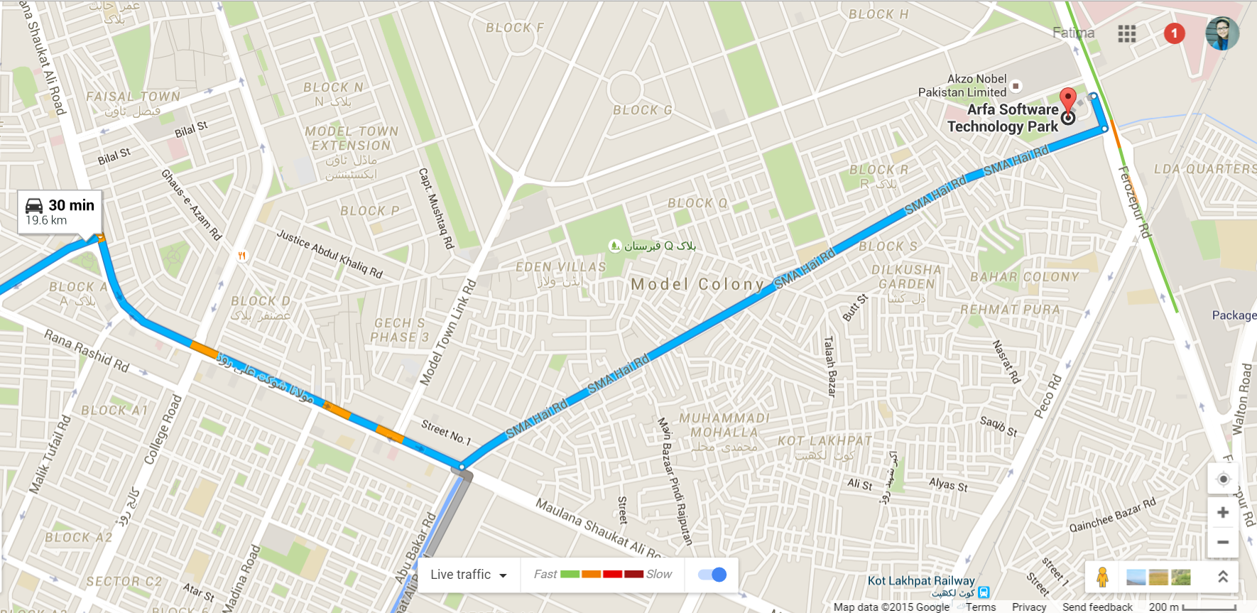 Google's Live Traffic Feed is now available in Pakistan