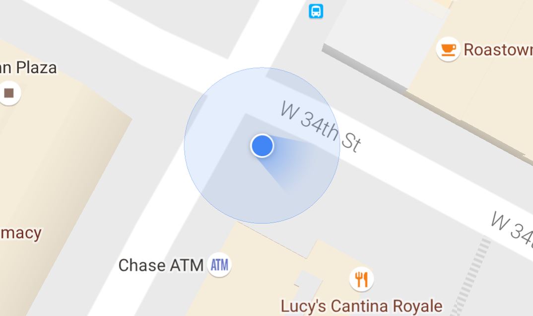 The blue dot in Google Maps now shows your direction accurately