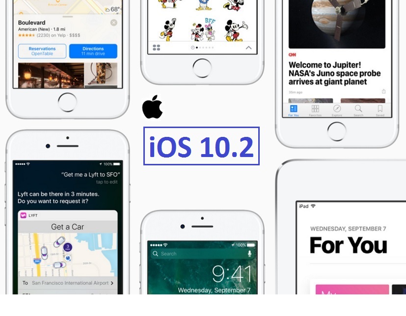Apple releases iOS 10.2 update for iPhone, iPad and iPod