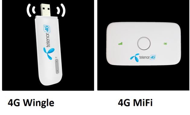 Telenor 3G/4G Device Packages: Dongles, Wingles & MiFi - 2019