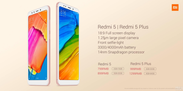 Xiaomi launches Redmi 5 smartphones with prices starting at $120