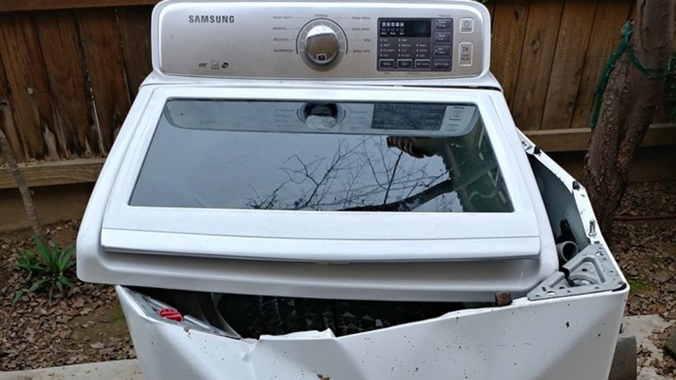 Samsung washing machine exploded