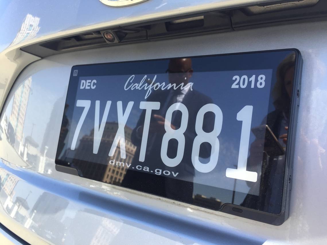 Vehicles with digital license plates hit the roads of California