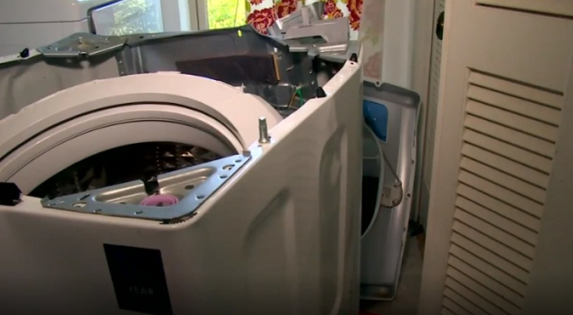 Samsung washing machine exploded
