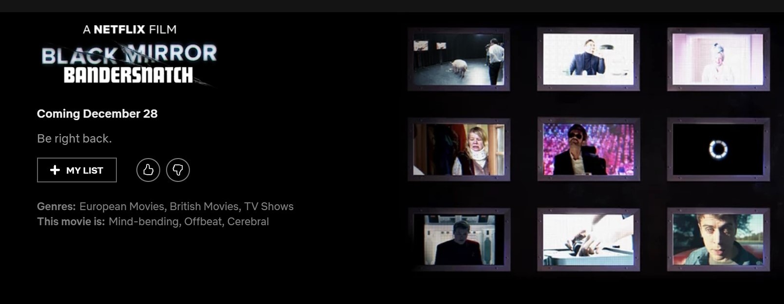 Trailer for “Black Mirror: Bandersnatch”, first interactive Netflix ...