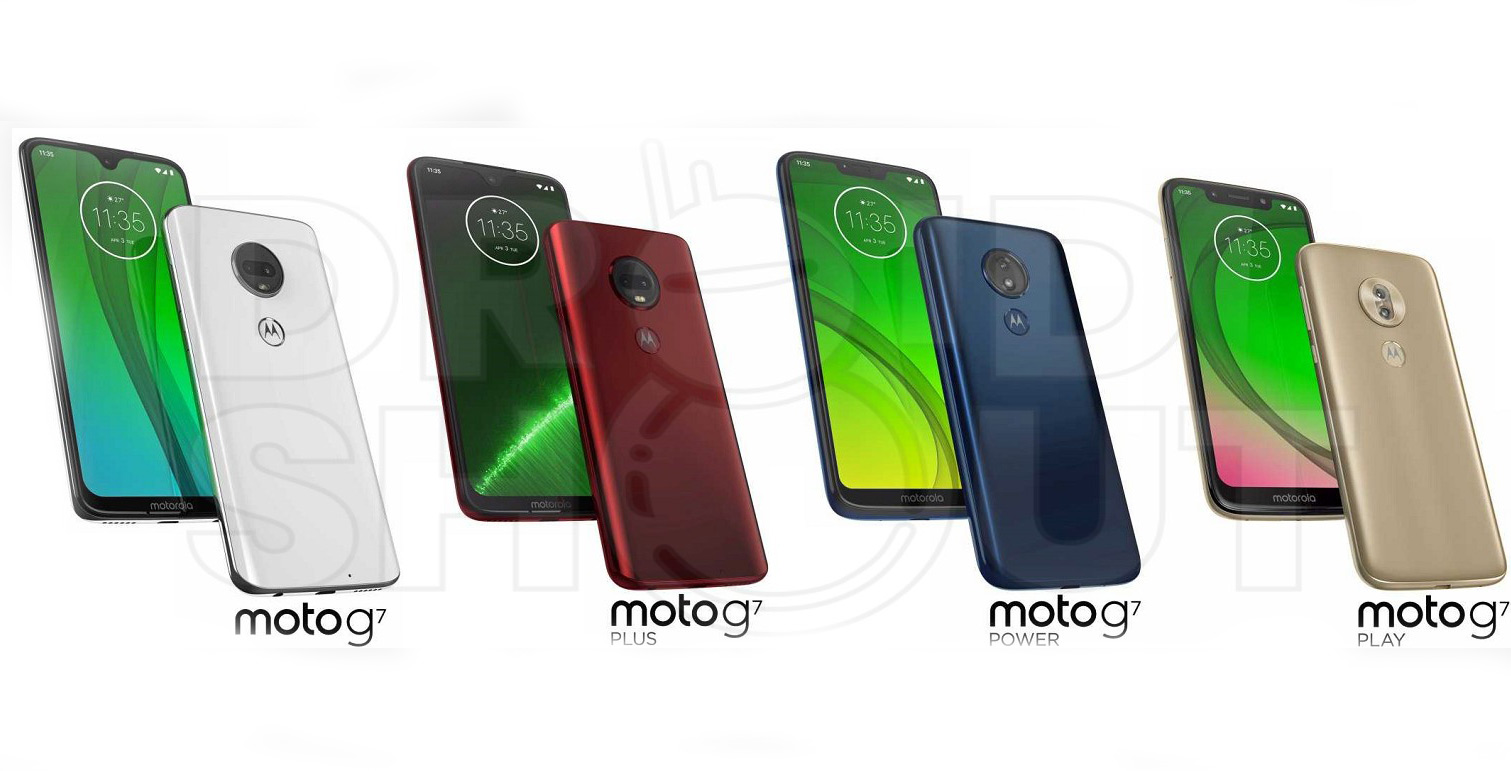 Press renders leak reveal the Moto G7 lineup