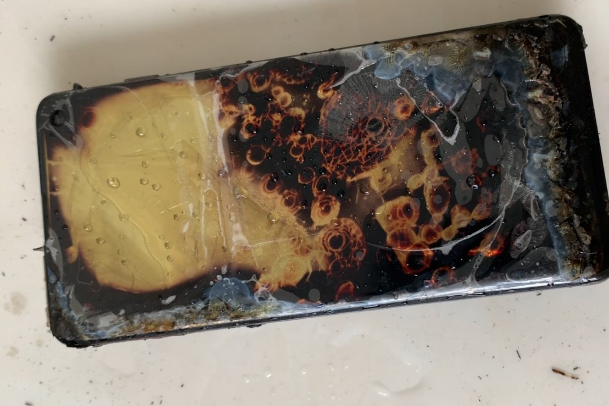 A Samsung Galaxy S10 unit catches fire during charging just after two ...