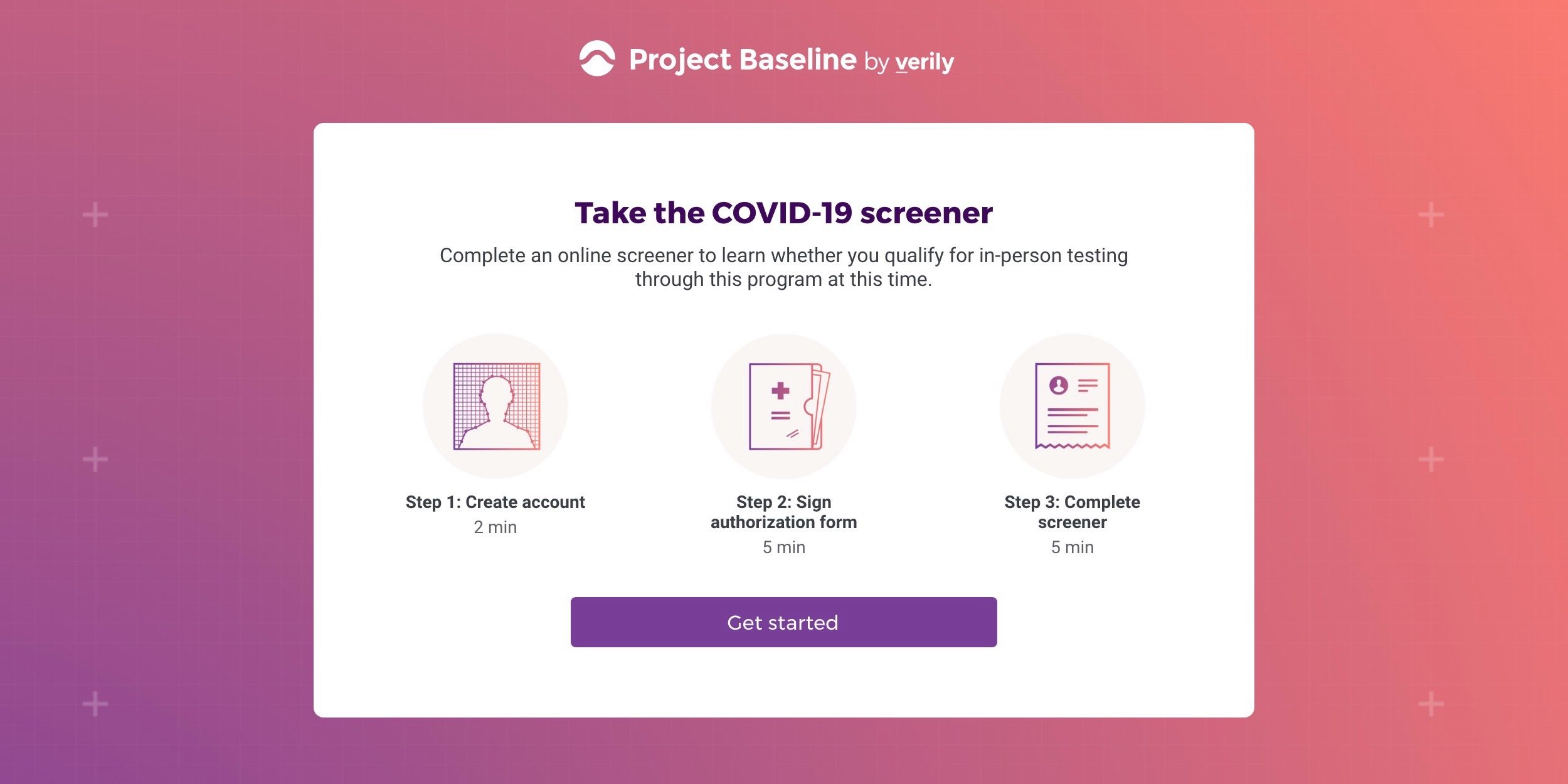 Project Baseline, by Verily announced as a portal to register for a ...