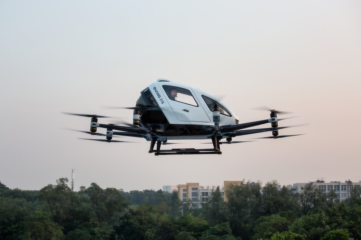 China becomes the first country to introduce unmanned flying taxis