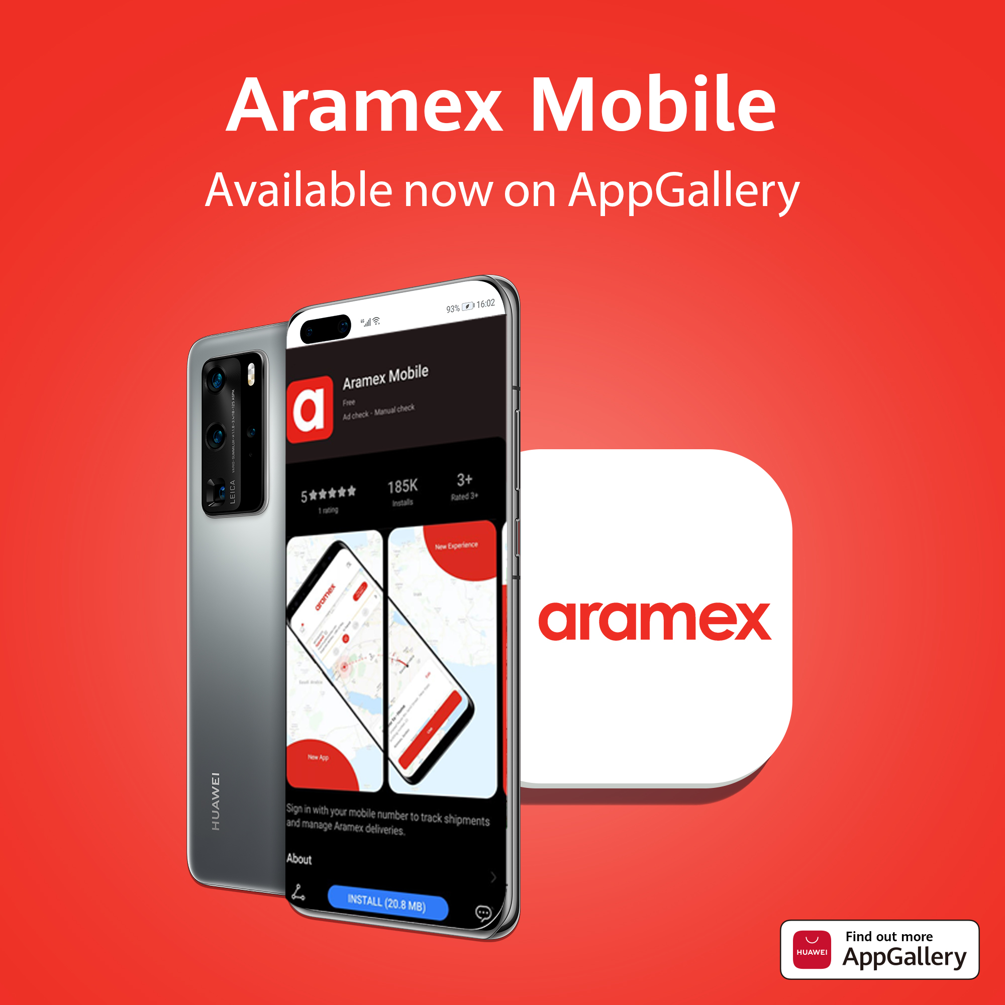 AppGallery, Huawei's distribution platform, expands its app offering by adding Aramex Mobile App