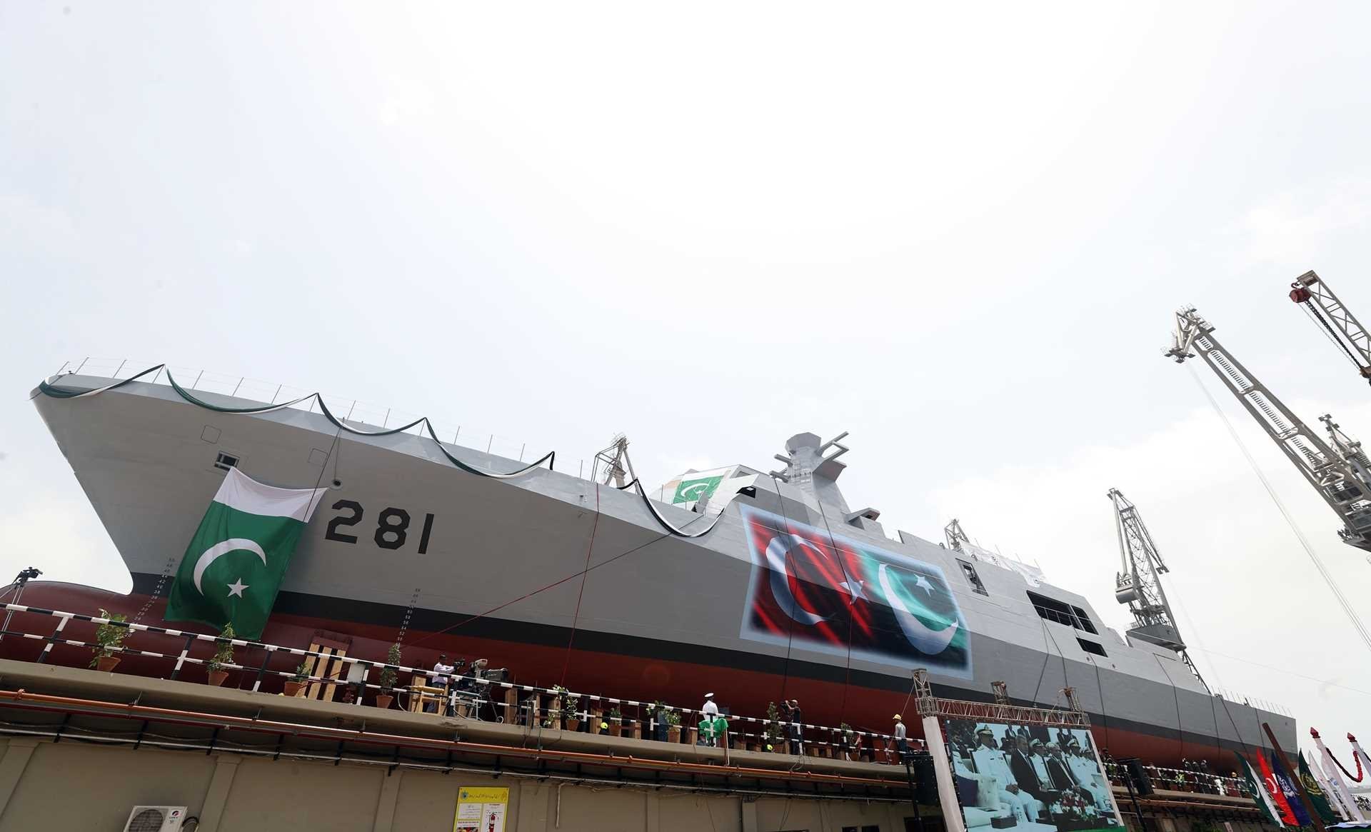 Türkiye and Pakistan Launch Final Warship MILGEM Corvett in Karachi