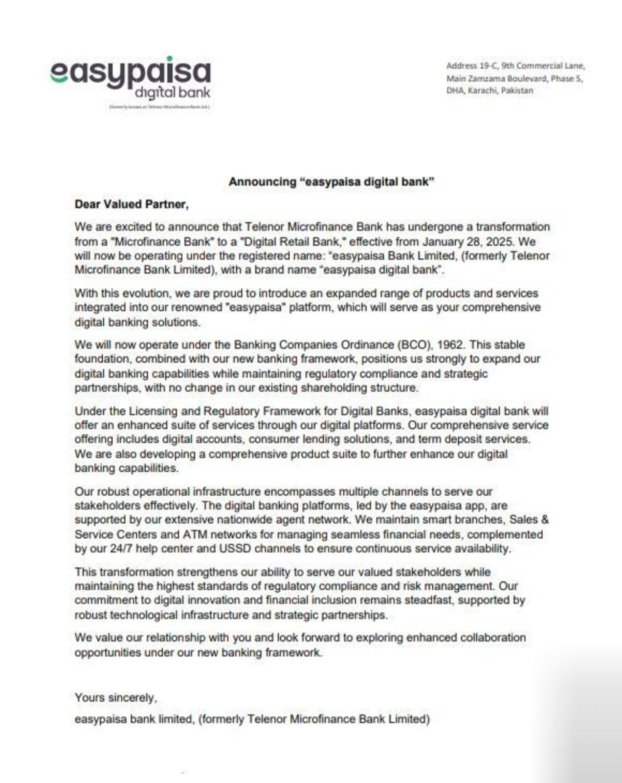 Telenor Microfinance Bank Becomes Easypaisa Digital Bank