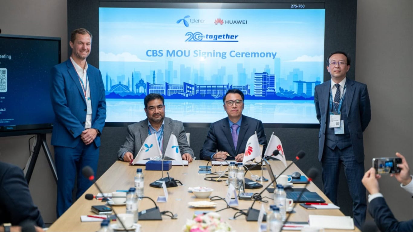 Telenor Pakistan Partners with Huawei for Next-Gen CBS Upgrade at MWC 2025