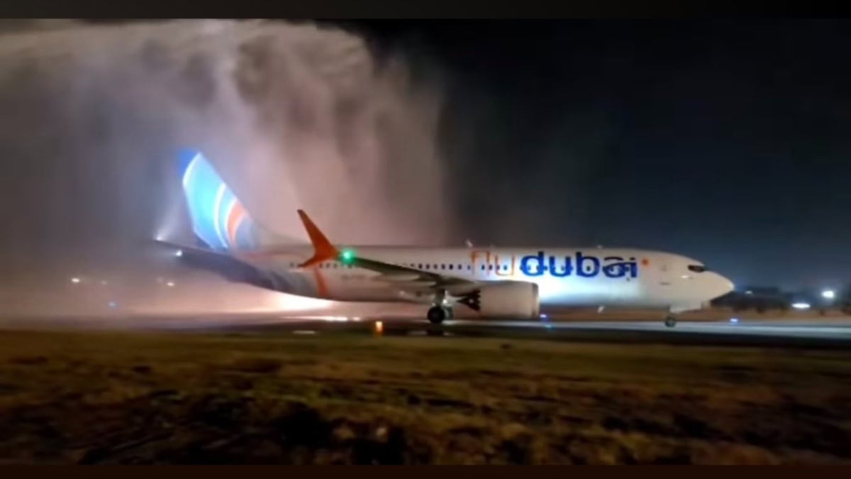 UAE flydubai First Flight Lands in Peshawar