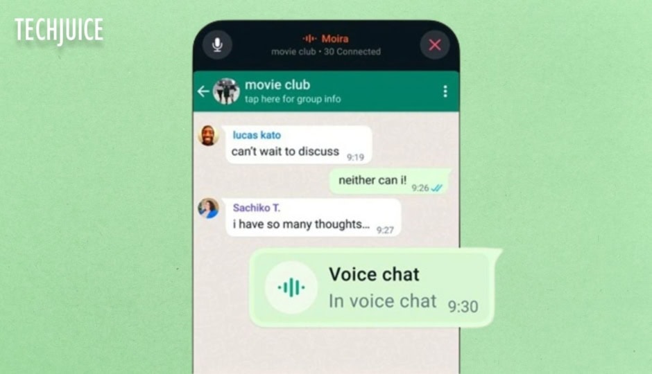 WhatsApp Rolls Out Voice Chats for All Group Sizes