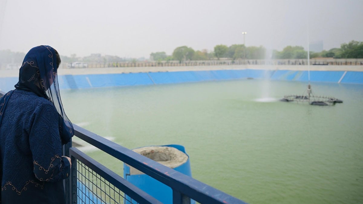 Artificial Lake in Lahore Built Along Route 47 to Store Rainwater