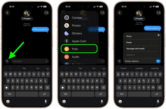 Apple iOS 26 Brings Polls to Messages App With Up to 12 Choices