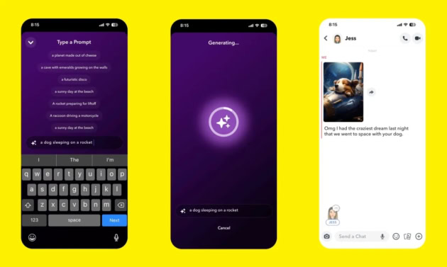 Snapchat Rolls Out Imagine Lens for AI-Powered Image Generation
