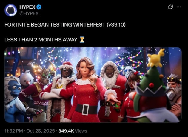 Fortnite Winterfest Testing Kicks Off with High Hopes for Holiday ...