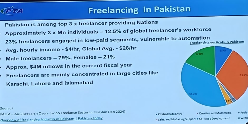 Pakistan Now Among Top Three Freelance Nations; Sector Sees $4M Inflows