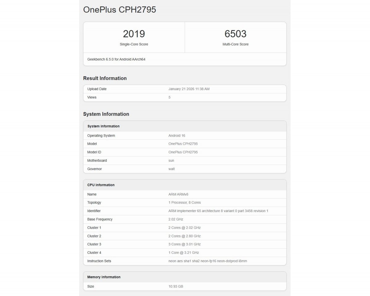 Leak Reveals the Chipset Powering the OnePlus Nord 6