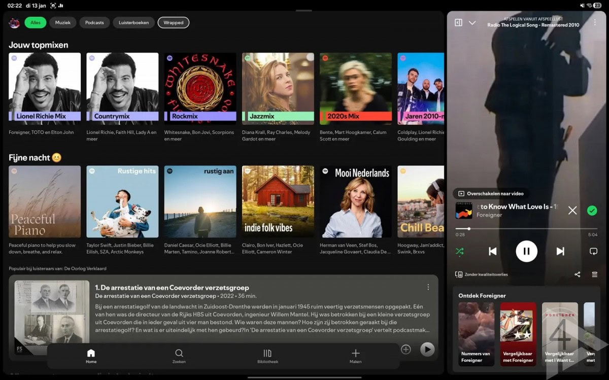 Spotify Brings a Redesigned UI for Android Tablets