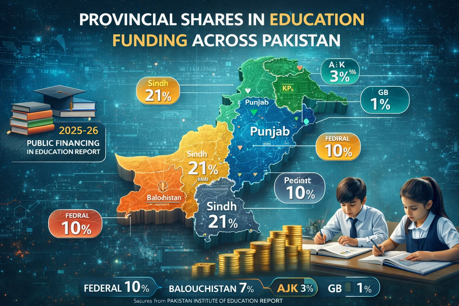 New Report Details Provincial Shares in Education Funding Across Pakistan