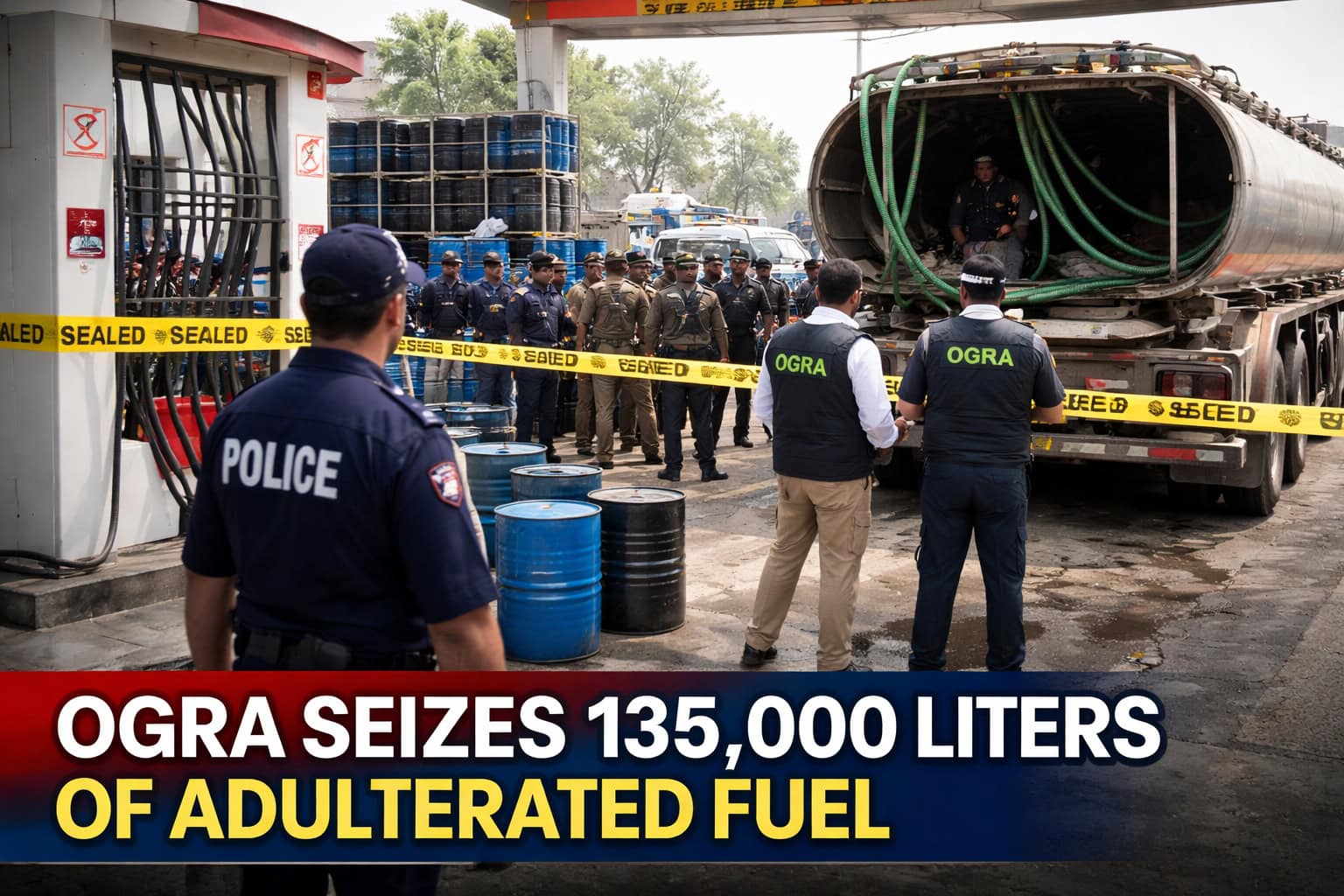 OGRA Seizes 135,000 Liters of Adulterated Fuel in Major Raid