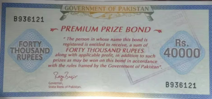 Rs40,000 Premium Prize Bond Draw Date Announced for June 2026